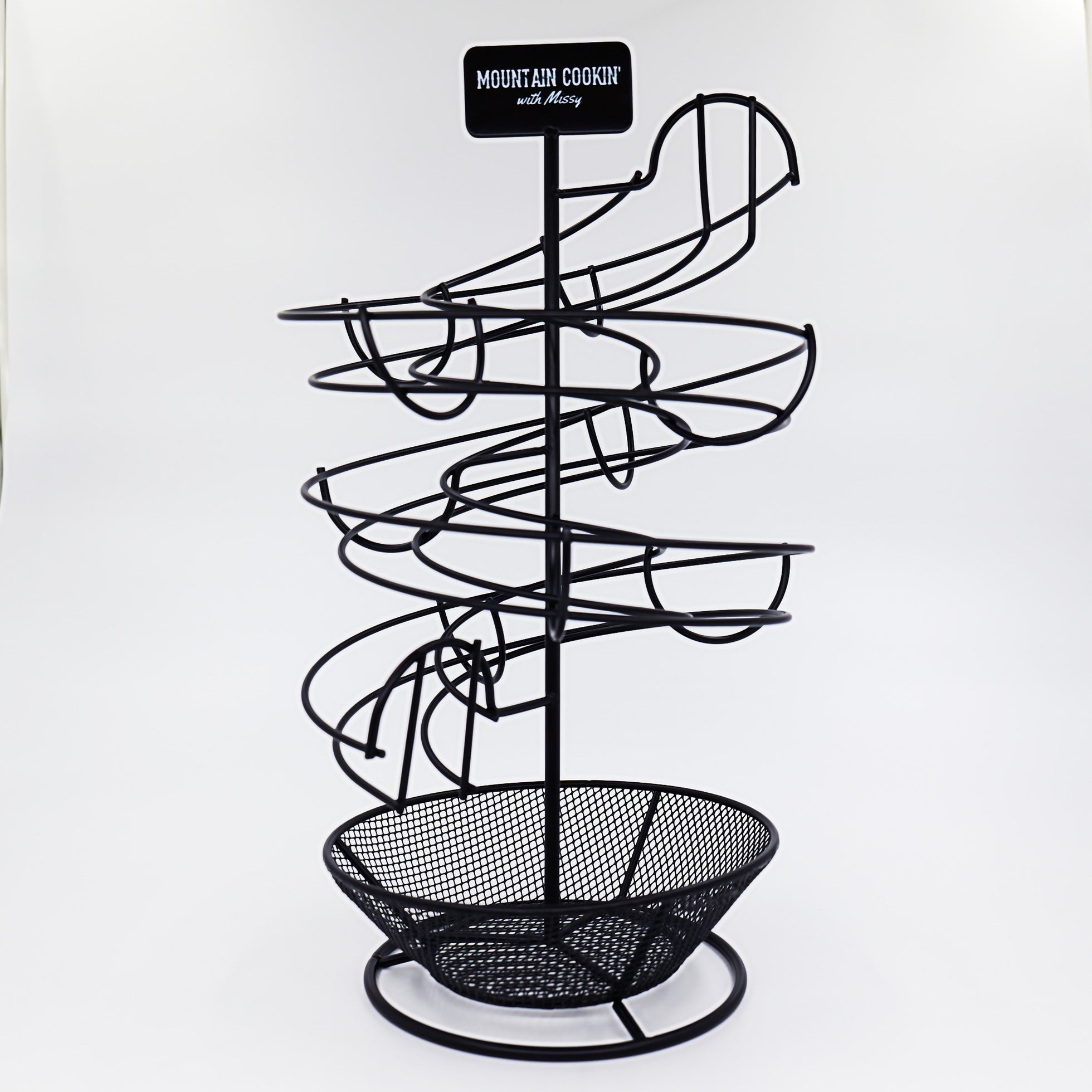 Fresh Egg Spiral Holder with Mesh Storage Basket, Holds Up to 3 Dozen ...